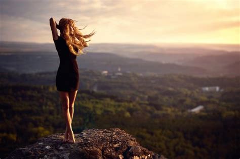 Wallpaper Sunlight Women Outdoors Model Sunset Rock Sunrise Evening Morning Horizon