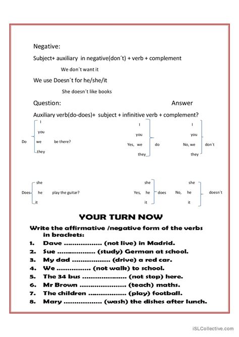 present simple and present continuou Deutsch DAF Arbeitsblätter pdf doc