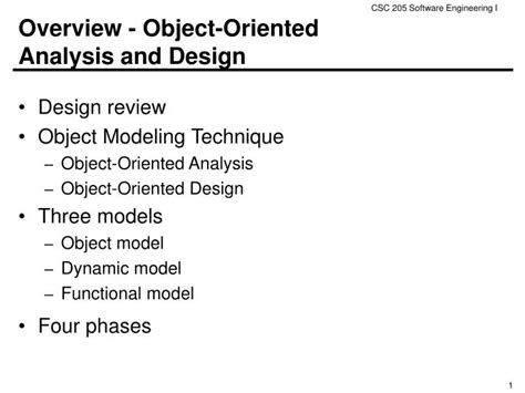 ppt overview object oriented analysis and design powerpoint presentation id 1282721