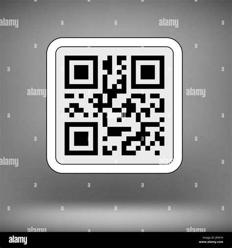 Product Barcode 2d Square Label On Soft Grey Background Sample QR Code