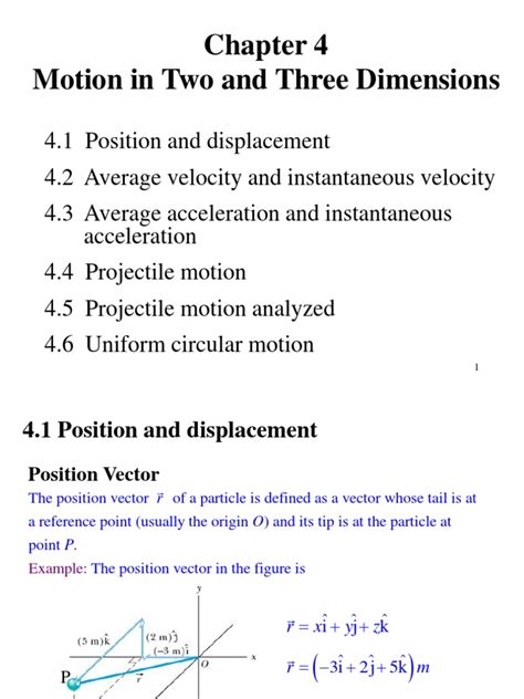 chapter 4 motion in two and three dimensions acceleration velocity