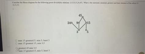 solved consider the hasse diagram for the following poset