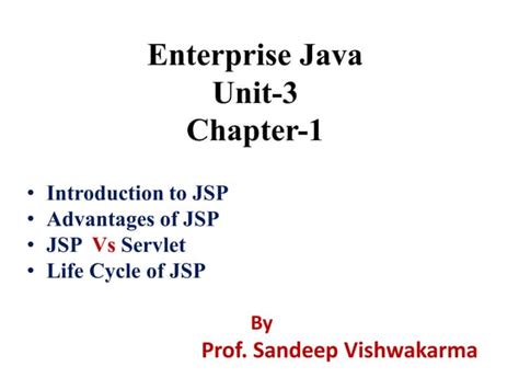 enterprise java unit 3 chapter 1 jsp ppt