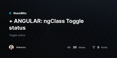 ANGULAR NgClass Toggle Status StackBlitz