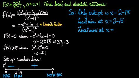Finding Local And Absolute Extrema Example YouTube