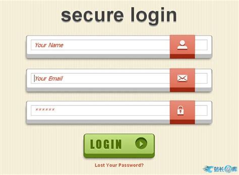 css3实现3d登录表单 表单输入 站长图库