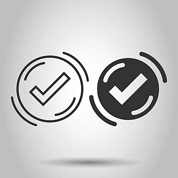 Accepted Check Mark Icon On White Background Simple Checkmark Circle