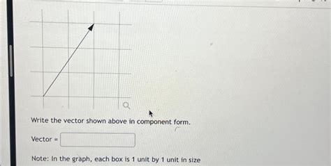 solved write the vector shown above in component form