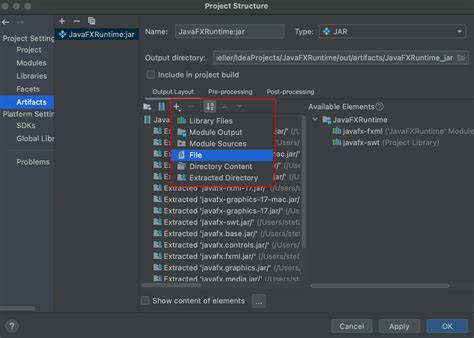 JavaFX Ausführbare jar Datei mit IntelliJ erstellen falconbyte net