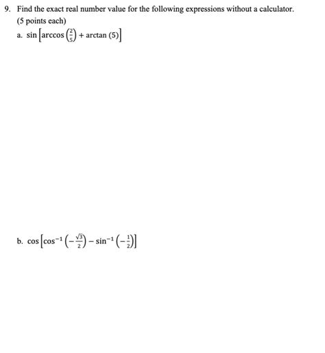 solved 3 find exact values without a calculator draw a