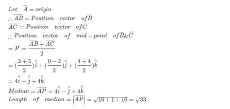 if the vectors ab 3vec i 4vec k and ac 5vec i 2vec j 4vec k are the sides of a