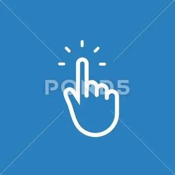 Hand Pointer Click Icon Cursor Button Finger Click Mouse Touch Symbol