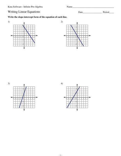 writing linear equations worksheet answers englishworksheet my id