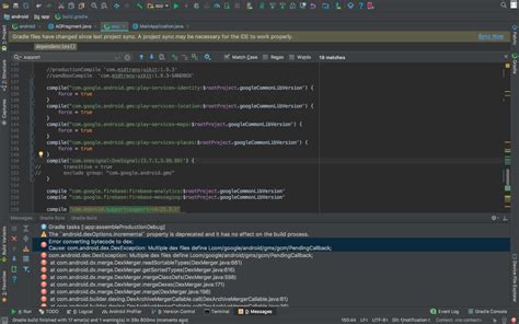 error error converting bytecode to dex cause com android dex dexexception multiple dex files