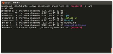 github cemmanouilidis monokai gnome terminal
