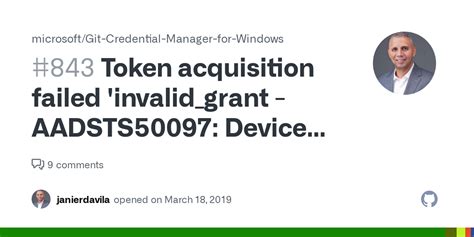 Token Acquisition Failed Invalid Grant AADSTS50097 Device