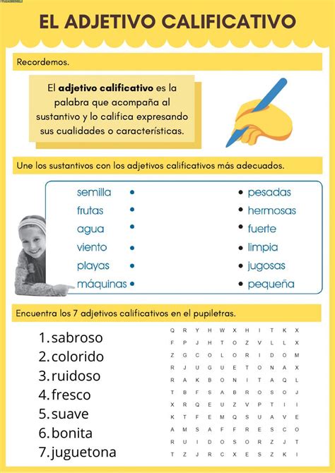 Ficha Online De El Adjetivo Para Segundo De Primaria Puedes Hacer Los Ejercicios Online O