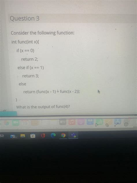solved consider the following function int func int x { if