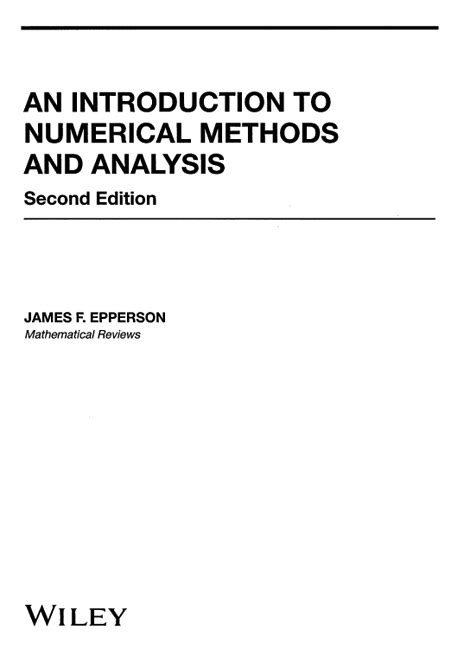 title page an introduction to numerical methods and analysis 2nd edition [book]