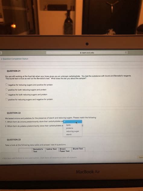 question completion status browse