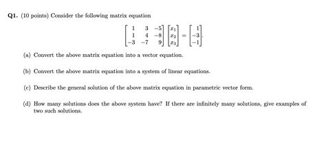 solved q1 10 points consider the following matrix