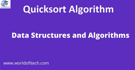 quicksort algorithm learn data structures and algorithms