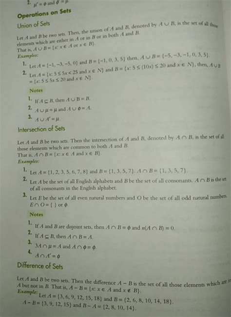 intersection of sets let a and b be two sets then the intersection of a