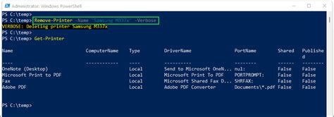 managing printers and drivers with powershell in windows 10 49 off