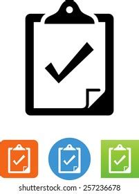 Clipboard Check Mark Icon Stock Vector Royalty Free 257236678