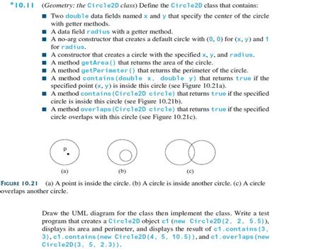 solved ∗10 11 geometry the circle2d class define the
