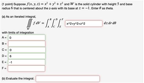 solved 1 point suppose f x y z x2 y2 z2 and w is