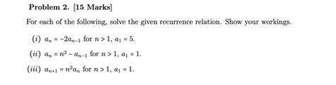 solved problem 2 [15 marks] for each of the