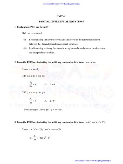 ma6351 transforms and partial differential equations 1 by easyengineering pdf partial