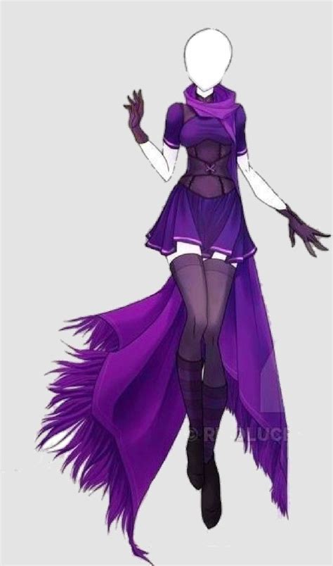 Purple Fashion Illustration Purple Goth Purple Goth Aesthetic Purple Fashion