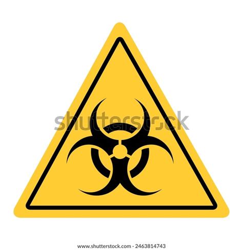 Toxic Biohazard Hazard Yellow Triangle Warning Stock Vector Royalty