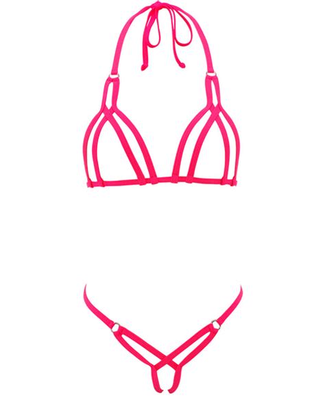 Sherrylo Red Extreme Micro Bikini G String Mini Crotchless Bikinis Sherrylo Swimwear