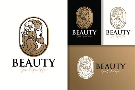 Woman Feminine Gold Beauty Logo And Icon Design Template 7924289 Vector