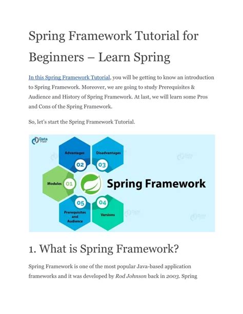 ppt spring framework tutorial for beginners learn spring powerpoint presentation id 12374154
