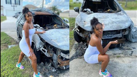 😯 R Kelly Ex Girlfriend Azriel Clary Car Was Set On Fire At 3am By Someone Youtube