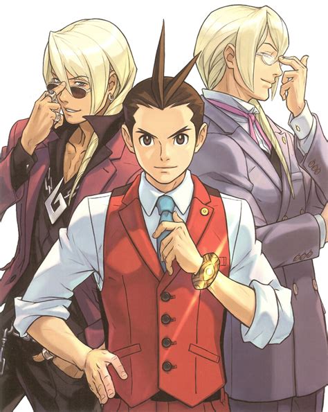 Apollo Justice Klavier Gavin And Kristoph Gavin Ace Attorney And 1 More Drawn By Nurikazuya