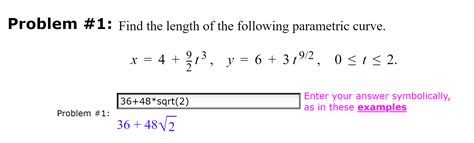 solved problem 1 find the length of the following