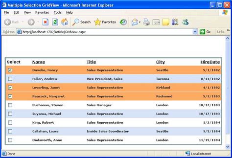 Extending GridView By Allowing Multiple Selections And Multi Column