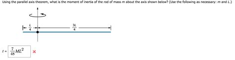 solved using the parallel axis theorem what is the moment