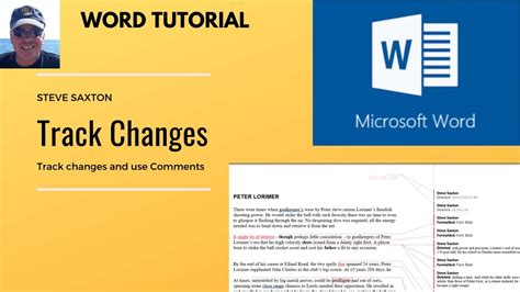 How To Use Track Changes In Microsoft Word YouTube