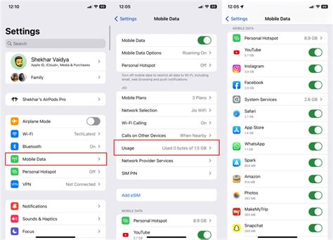 Cómo comprobar el uso de datos en iPhone