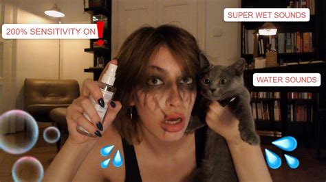 Asmr Wet Sounds Wet Mouth Sounds Water Sounds Spray Bottle Sounds Tapping Long Nails Youtube