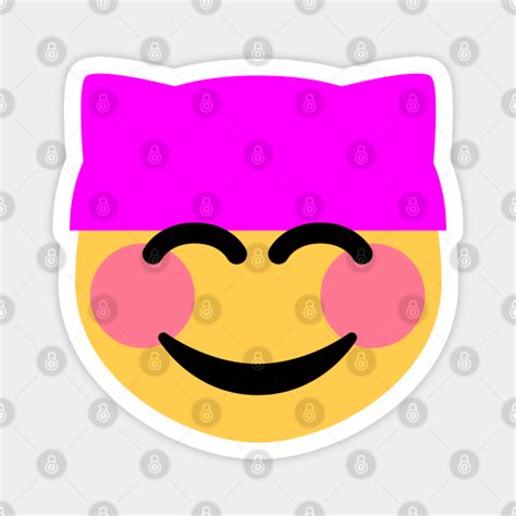 Pink Pussy Hat Emoji Pink Pussy Hat Emoji Magnet Teepublic
