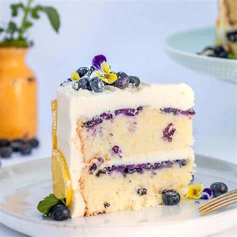 Lemon Blueberry Buttermilk Cake Lemon Cream Cheese Frosting Sugar Geek Show