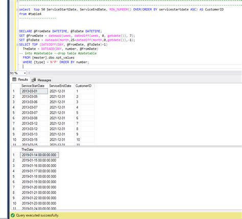 Sql Server SQL Perform A Count Statement Using A Date Range Temp