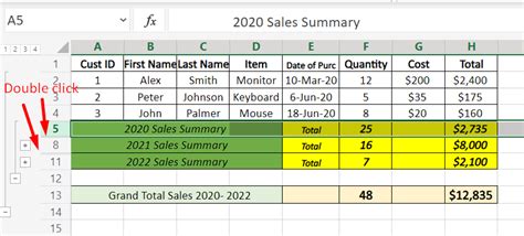 How To Use The Excel Collapse Rows Feature 4 Easy Steps